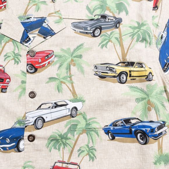 David Carey | Shirts | David Carey Mustang Hawaiian Shirt Mens 2x Car ...